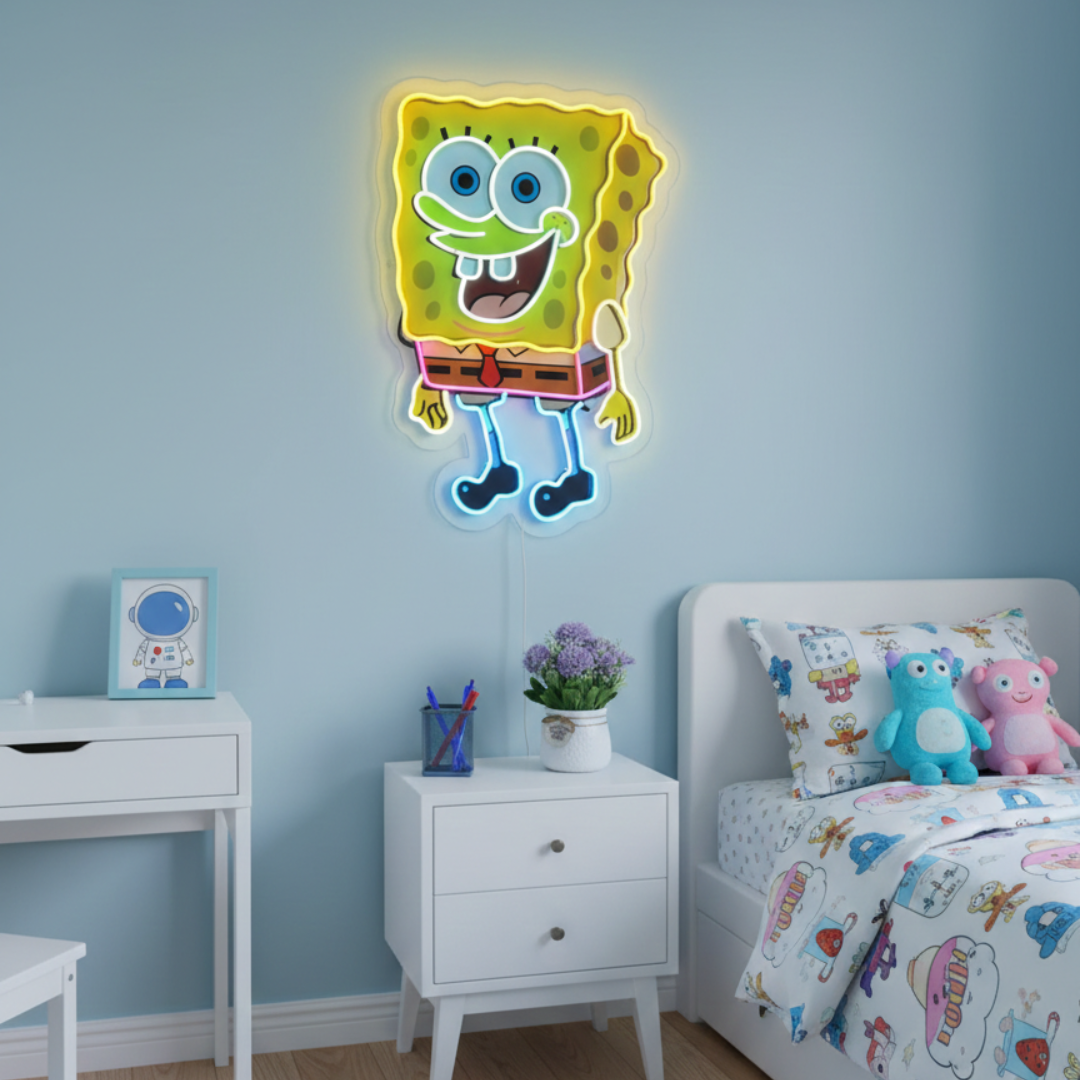 SpongeBob SquarePants UV Art LED Neon Sign - LedNeons