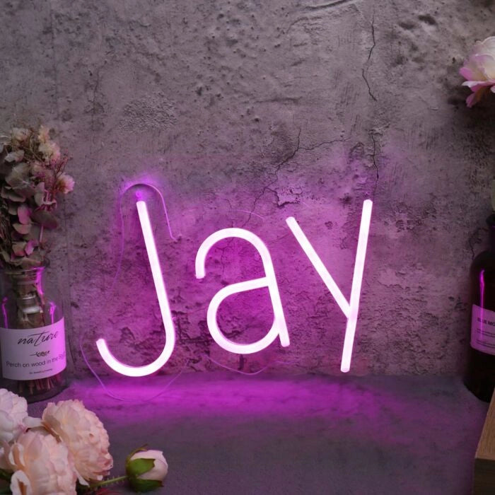 Jay Name LED Neon Sign For room Decor | LedNeons